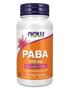 PABA 500 mg - 100 Capsules - NOW | PureFormulas