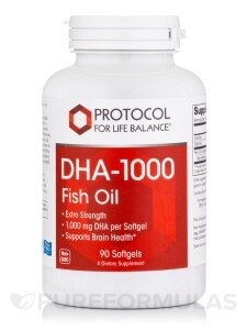 DHA-1000 - 90 Softgels - Protocol for Life Balance | PureFormulas