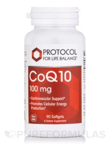 CoQ10 100 mg - 90 Softgels - Protocol for Life Balance | PureFormulas