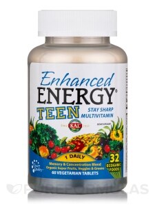 Enhanced Energy® Teen Multivitamin - 60 Vegetarian Tablets - KAL ...